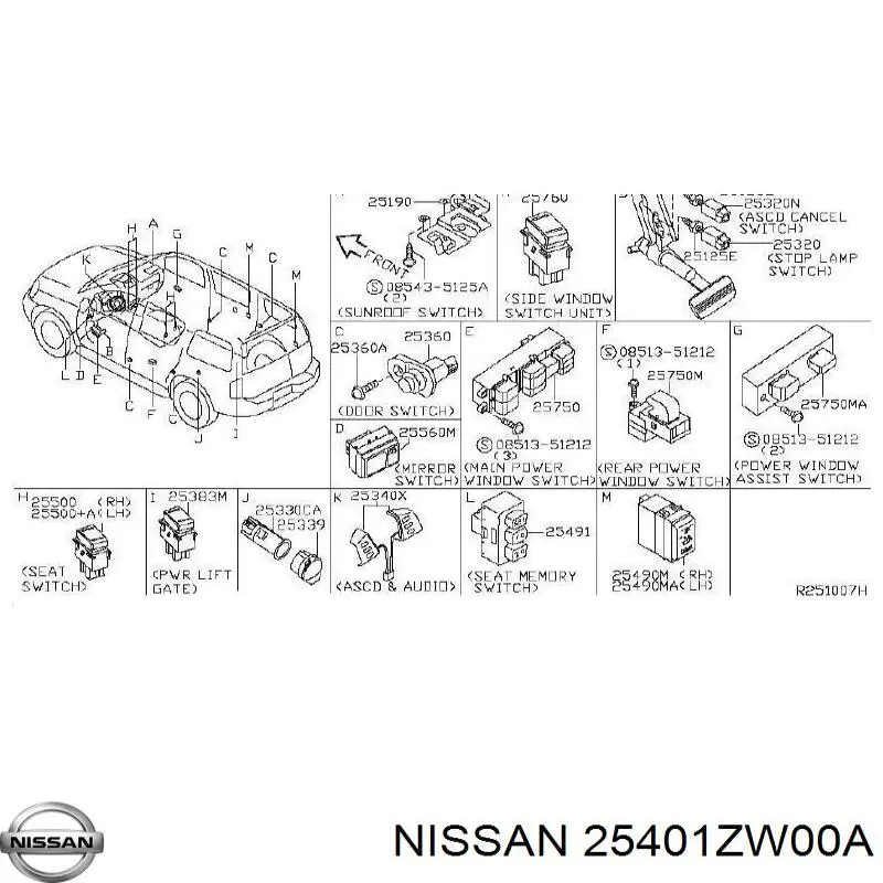 25401ZQ00A Nissan/Infiniti сравнить цены на Автопро
