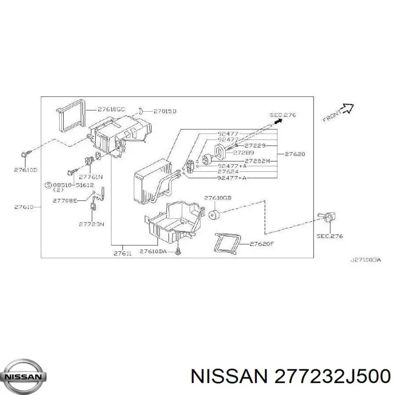 277232J500 Nissan/Infiniti сравнить цены на Автопро