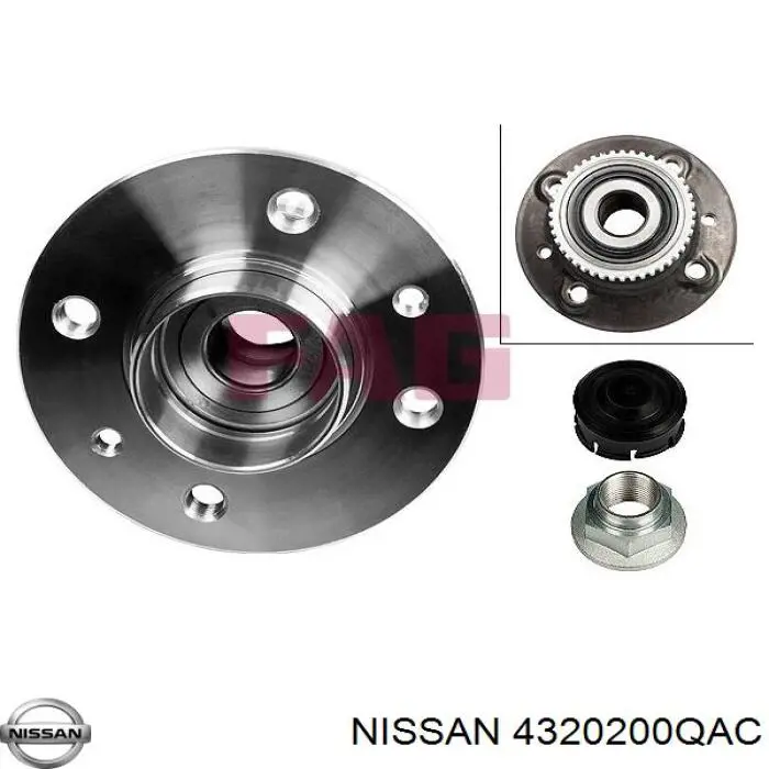 4320200QAC Nissan/Infiniti Ступица задняя