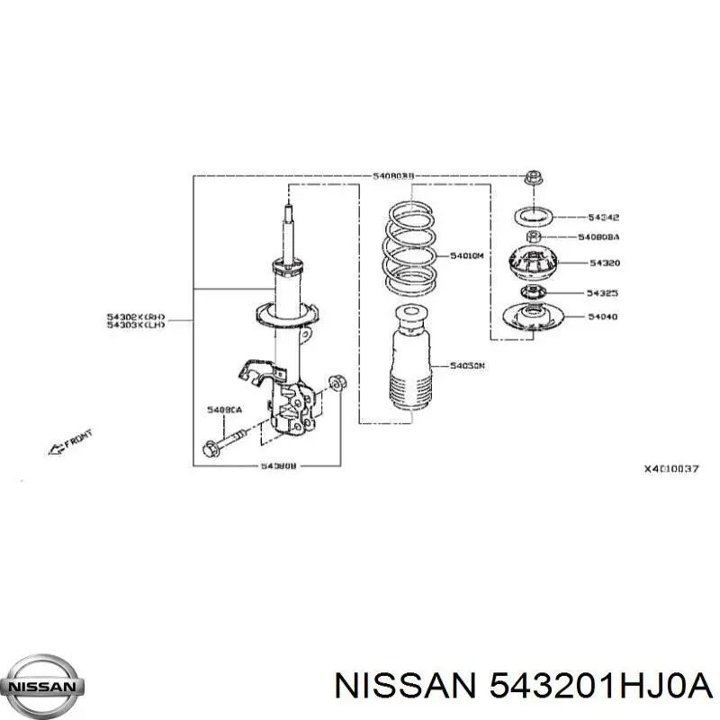 543203VA0A Nissan/Infiniti Опора амортизатора переднего