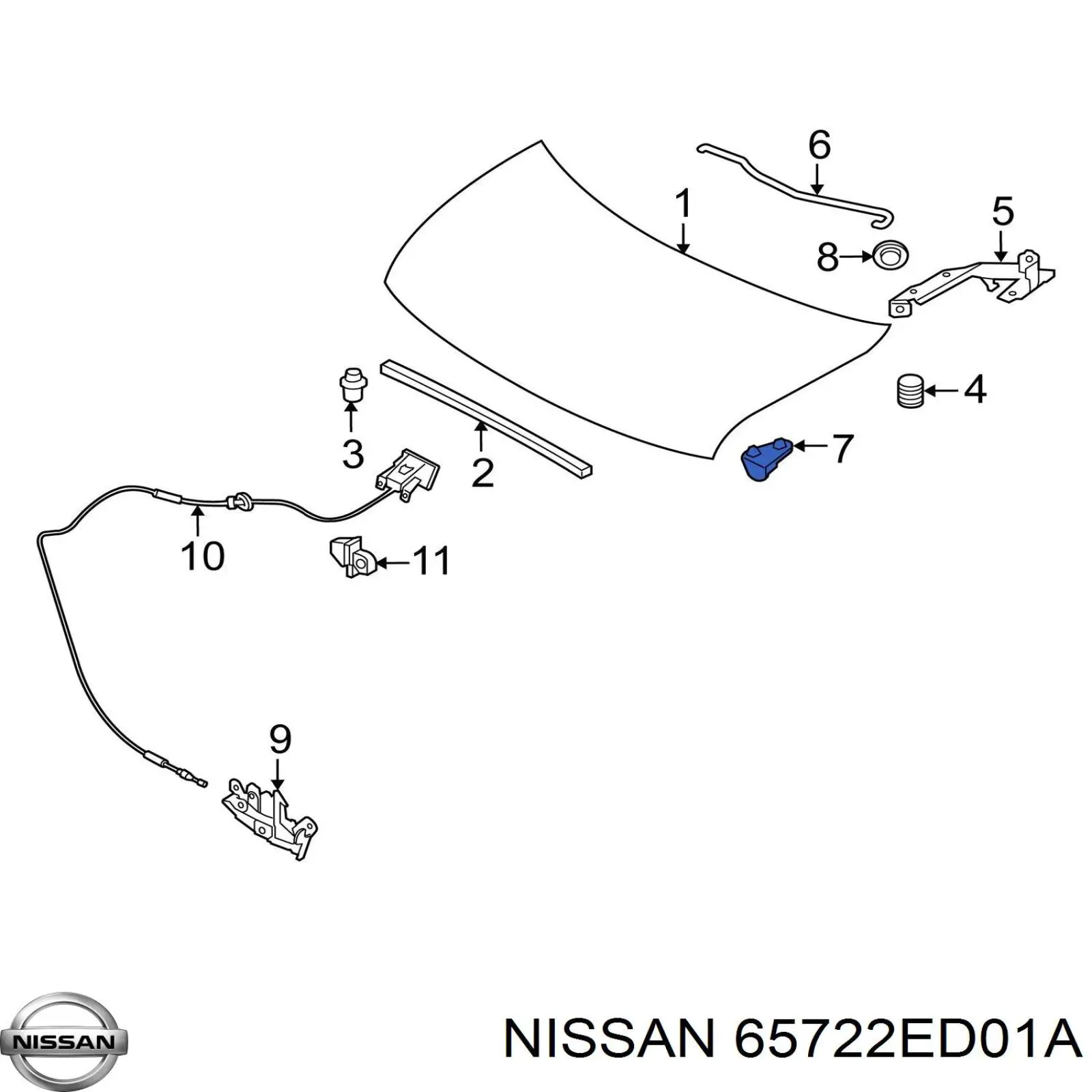 65722ED01A Nissan клипса крепежная