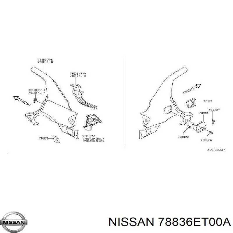 78836-ET00A Nissan/Infiniti - купить недорого в Украине
