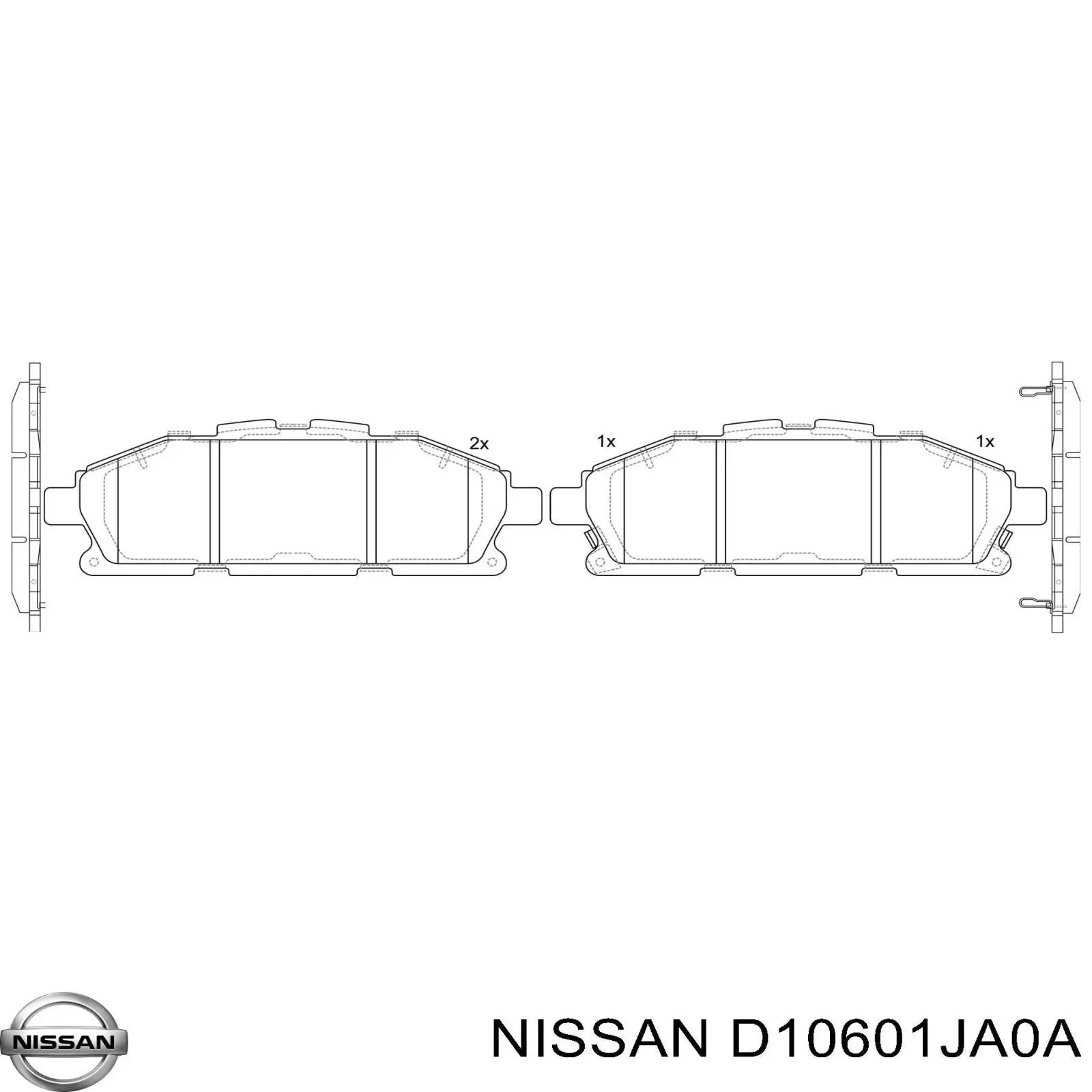 D10601JA0A Nissan/Infiniti Колодки тормозные передние дисковые