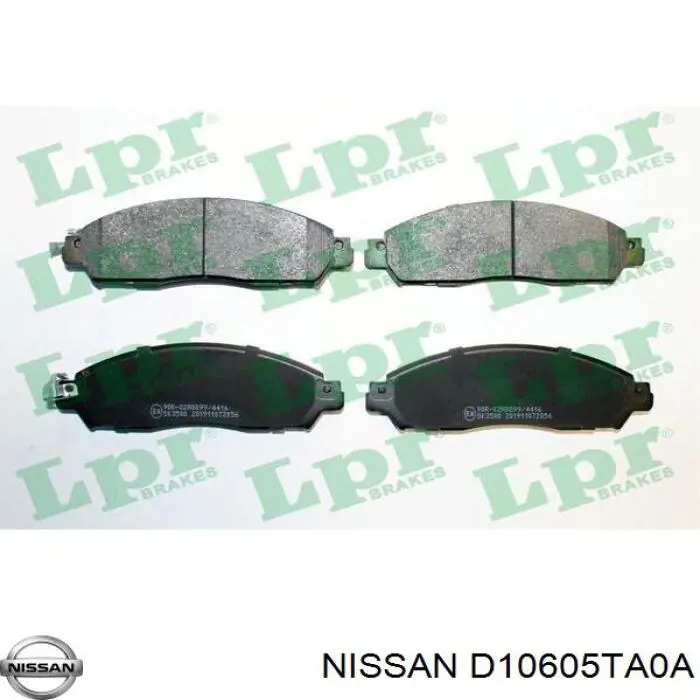 D10605TA0A Nissan/Infiniti Колодки тормозные передние дисковые