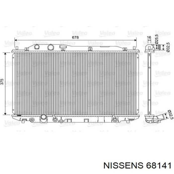 68141 Nissens Радиатор охлаждения двигателя