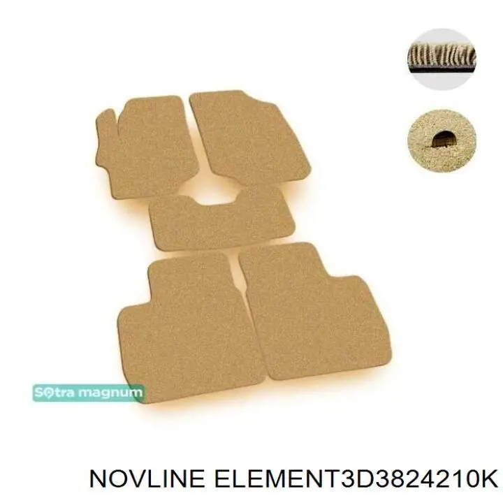 ELEMENT3D3824210k Novline коврики передние + задние, комплект