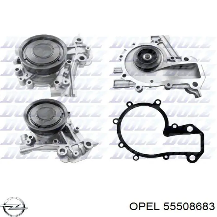 55508683 Opel помпа водяная (насос охлаждения)