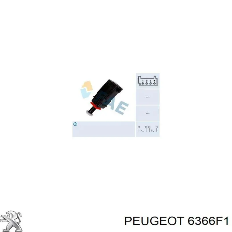 6366F1 Peugeot/Citroen датчик включения стопсигнала