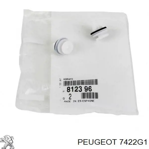 7422G1 Peugeot/Citroen спойлер (фартук бампера переднего psa c3 (a51))