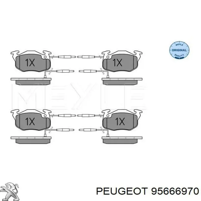 95666970 Peugeot/Citroen колодки передние