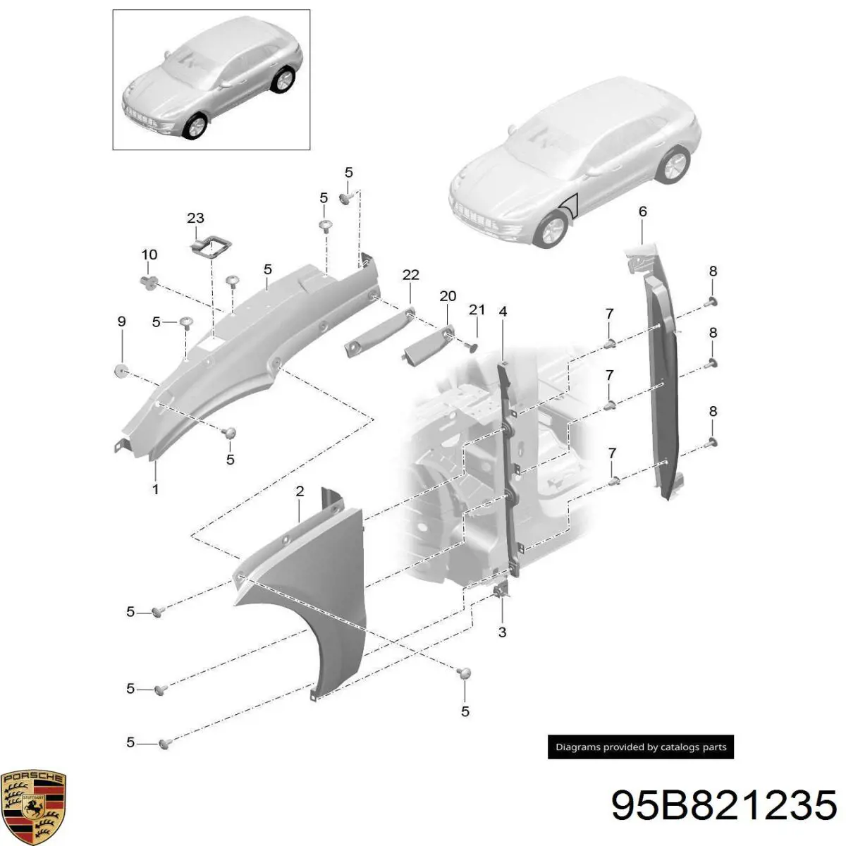 95B821235 Porsche сравнить цены на Автопро