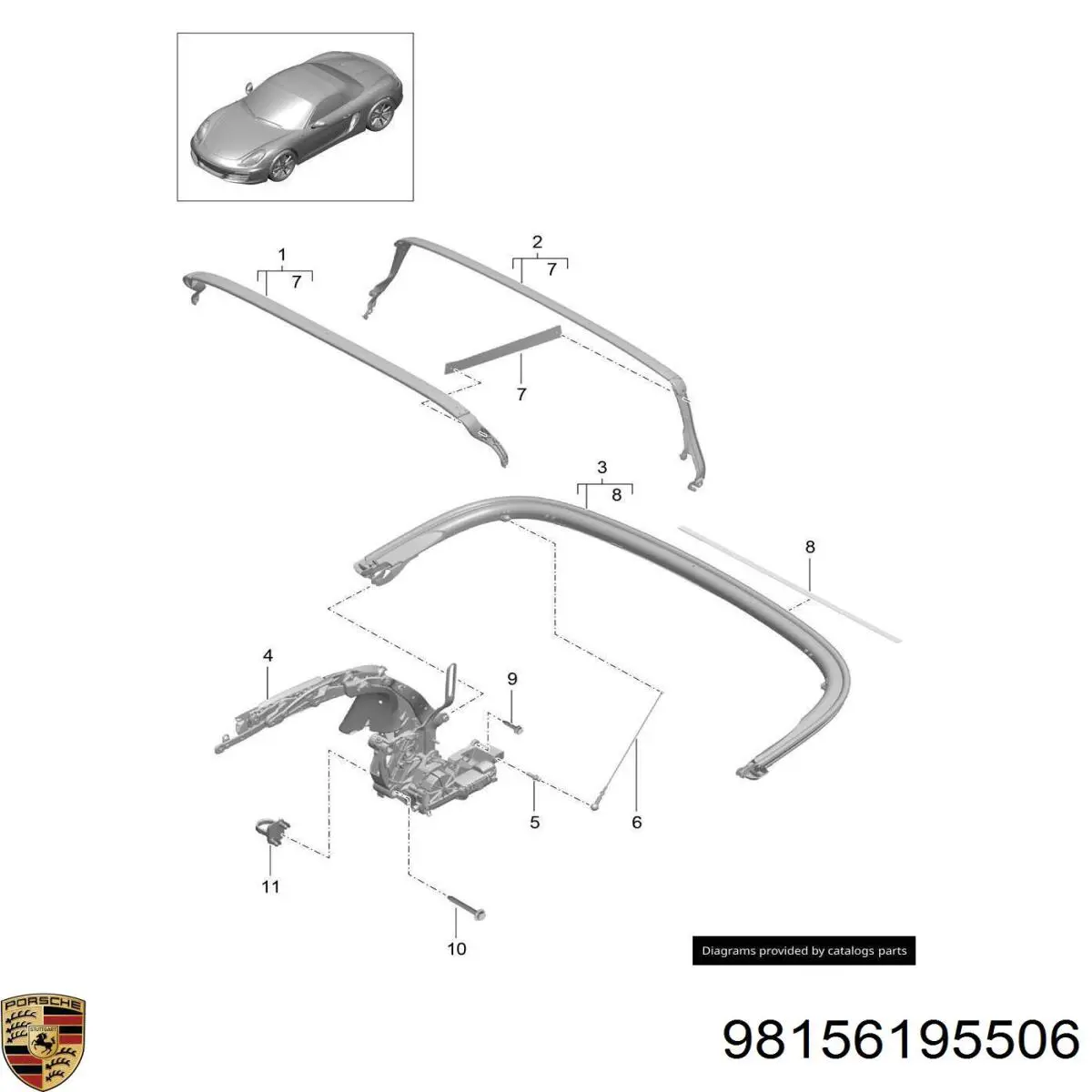 98156195506 Porsche сравнить цены на Автопро