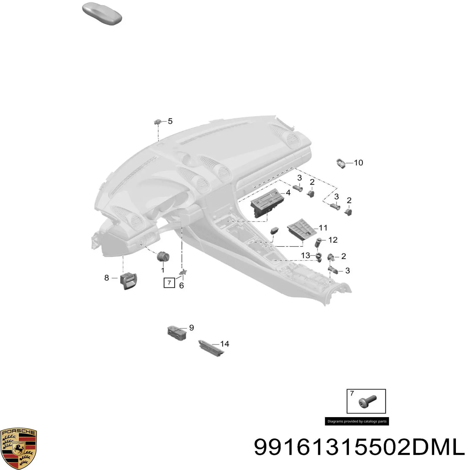 99161315502DML Porsche nty переключатель стеклоподъемника