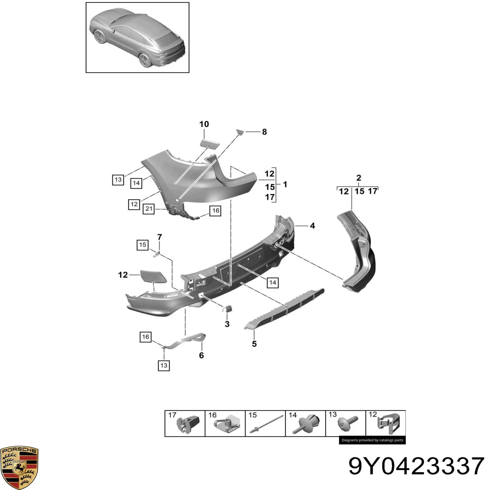 9Y0423337 Porsche сравнить цены на Автопро