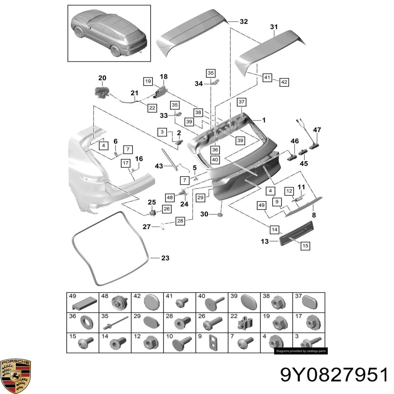 9Y0827951 Porsche сравнить цены на Автопро