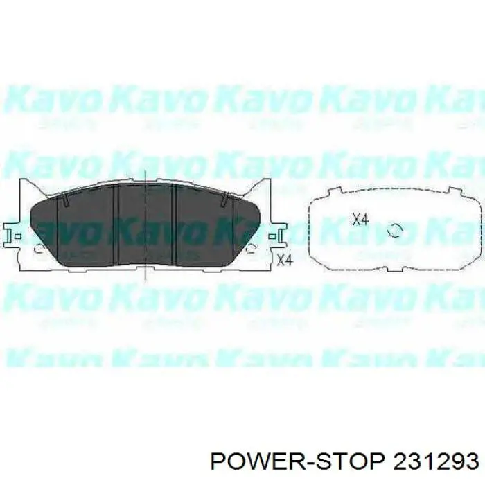 23-1293 Power Stop Колодки тормозные передние дисковые