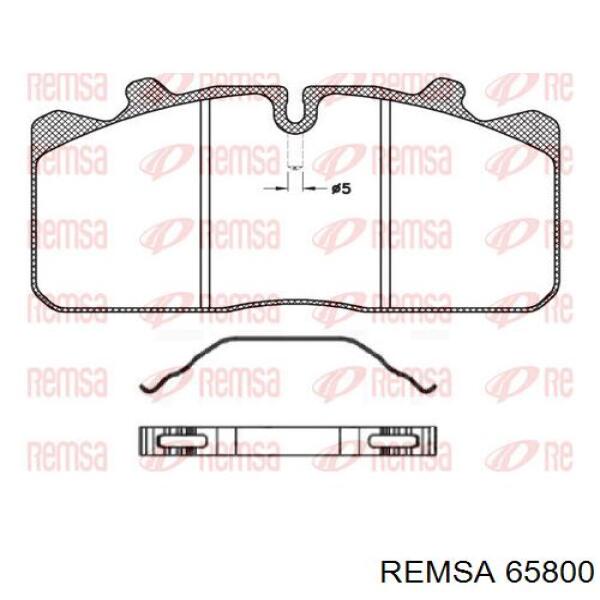 65800 Remsa колодки тормозные передние дисковые