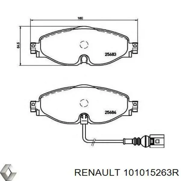 101015263R Renault (RVI) комплект прикладок f4r