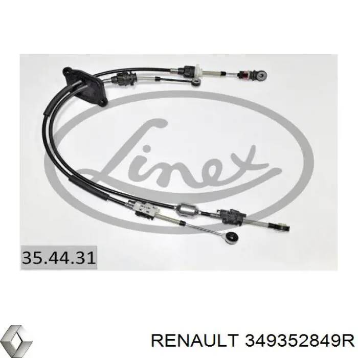 349352849R Renault (RVI) Трос переключения передач сдвоенный