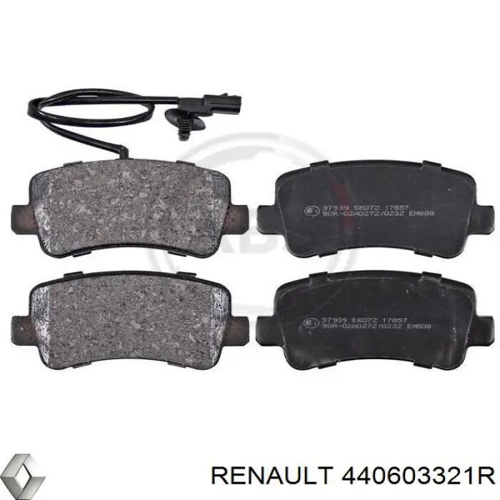 440603321R Renault (RVI) Колодки тормозные задние дисковые