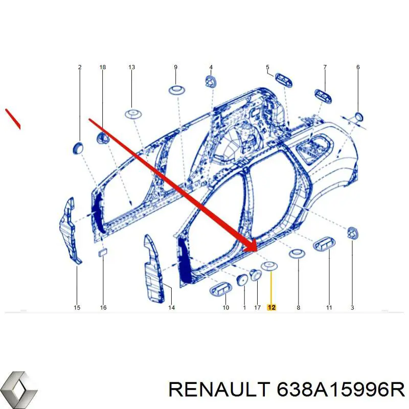 638A15996R Renault (RVI) сравнить цены на Автопро