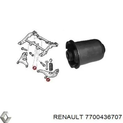 7700436707 Renault (RVI) Сайлентблок заднего нижнего рычага