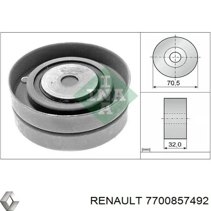 Ролик ремня ГРМ паразитный RENAULT. Купить ролик ремня грм паразитный ...