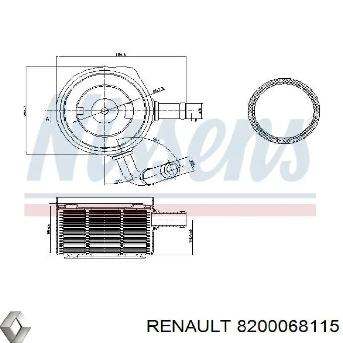 8200068115 Renault (RVI) Радиатор масляный (холодильник), под фильтром