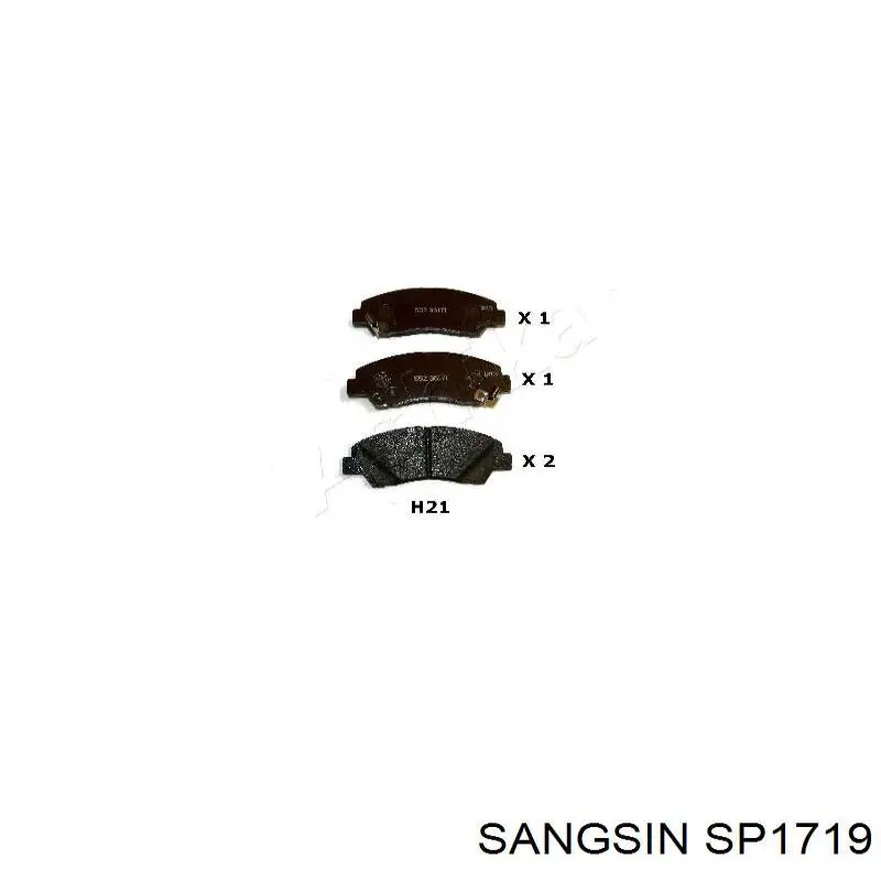 SP1719 Sangsin Колодки тормозные передние дисковые