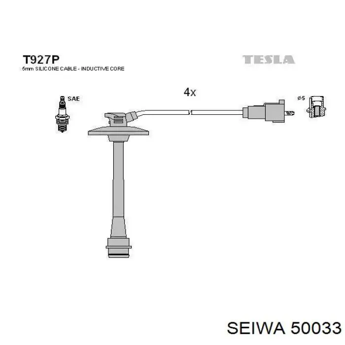 50033 Seiwa провода высоковольтные, комплект