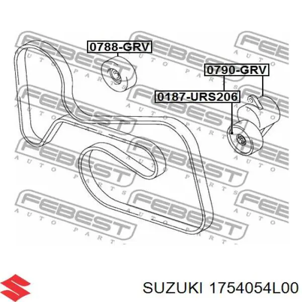1754054L00 Suzuki Натяжитель приводного ремня