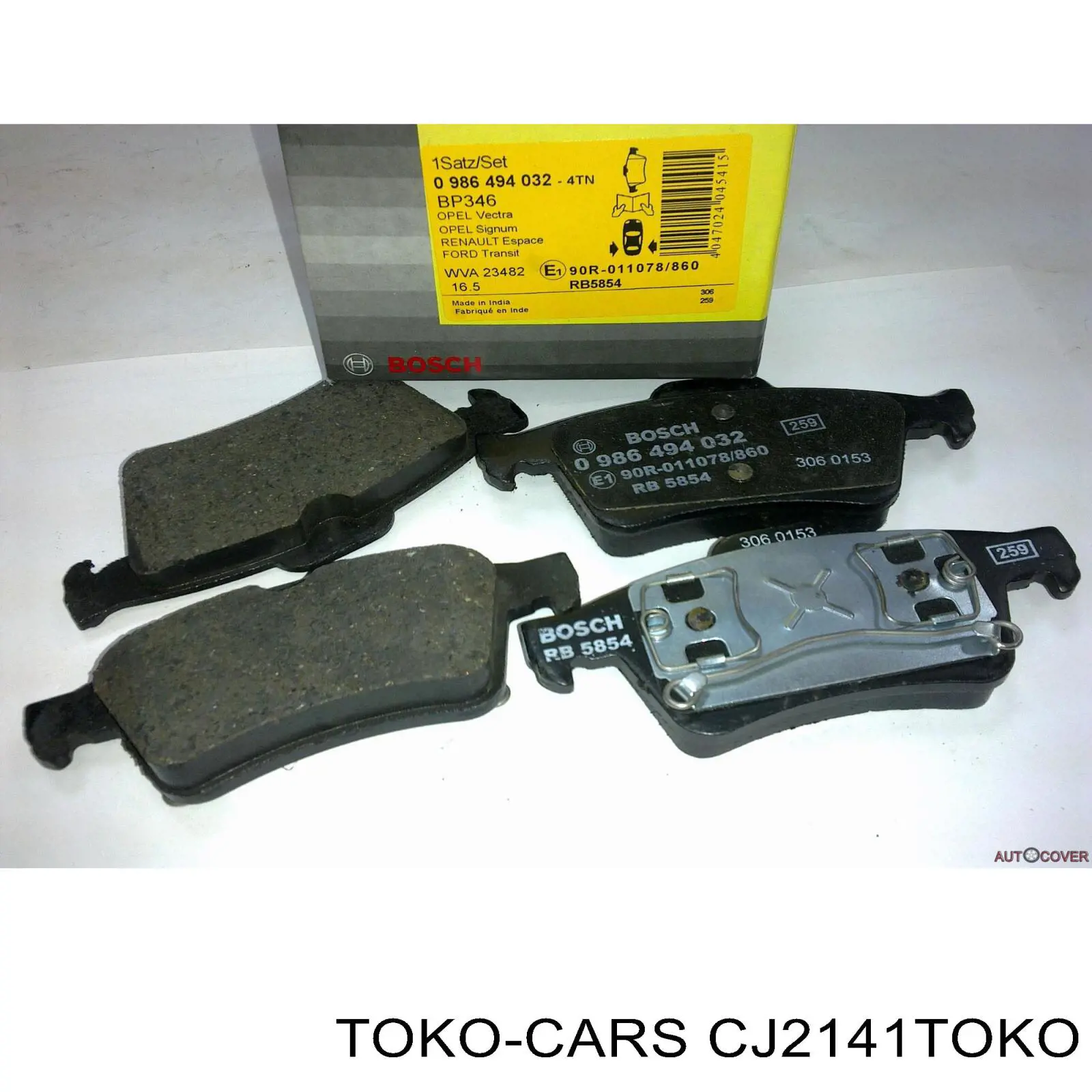 CJ2-141TOKO Toko cars колодки тормозные задние дисковые