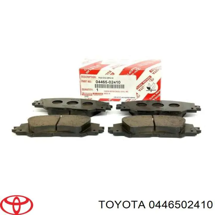 0446502410 Toyota Колодки тормозные передние дисковые