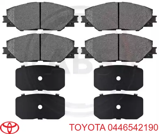 0446542190 Toyota Колодки тормозные передние дисковые