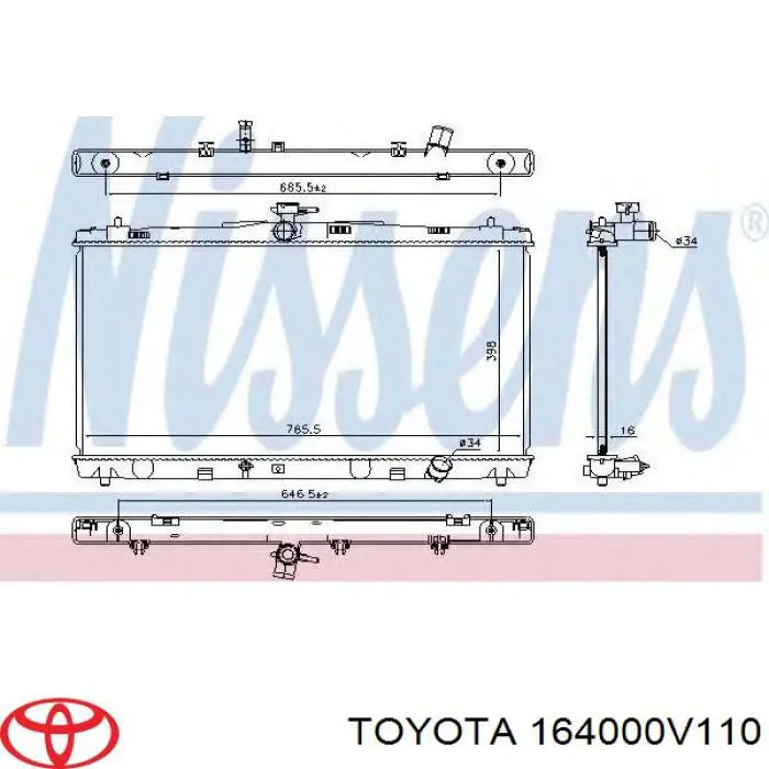 164000V110 Toyota радиатор
