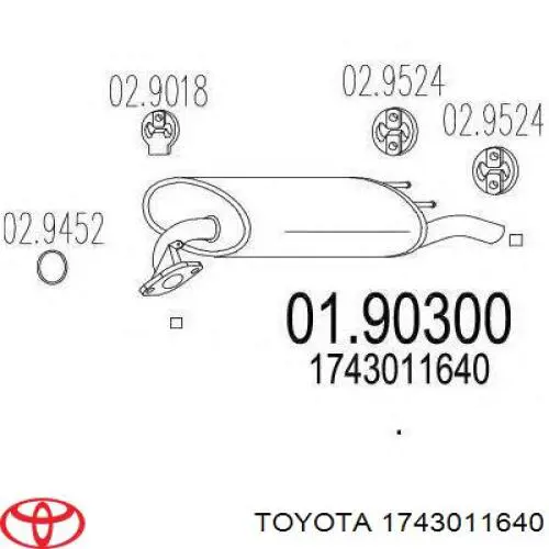 1743011640 Toyota сравнить цены на Автопро