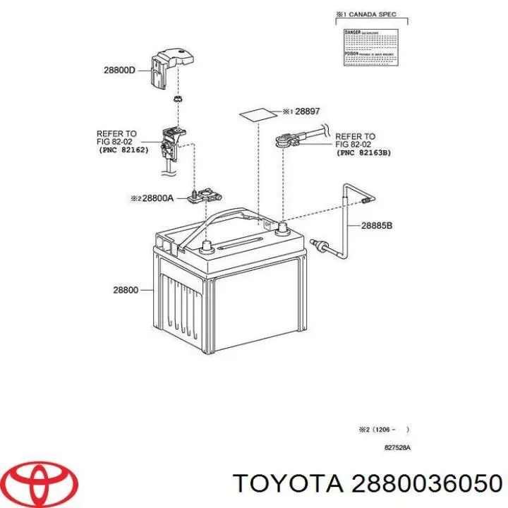 Аккумулятор Toyota 2880036050 купить на AvtoPro