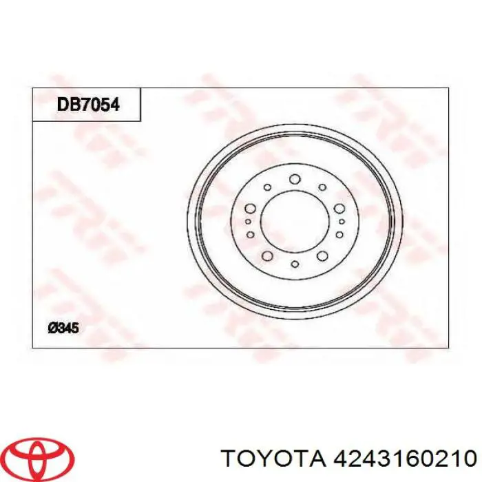 4243160210 Toyota Барабан тормозной задний