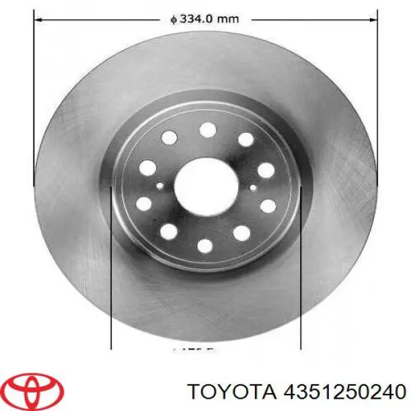 4351250240 Toyota Диск тормозной передний