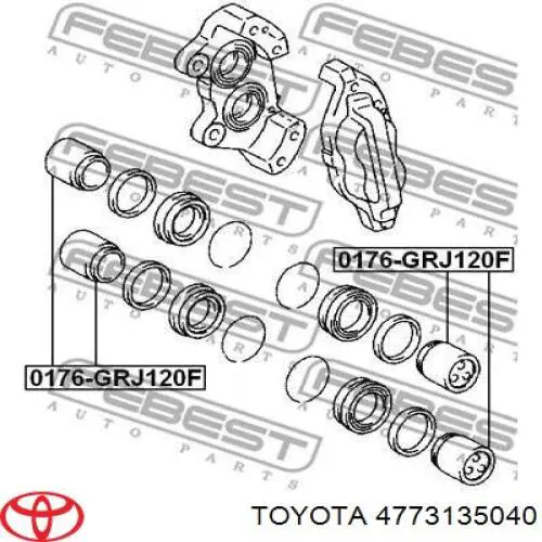 47731 35040 Toyota Поршень суппорта тормозного переднего