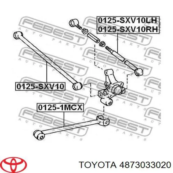 4873033020 Toyota рычаг задней подвески нижний правый