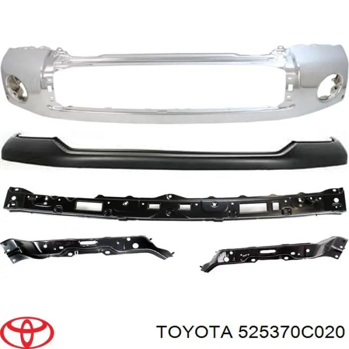 525370C020 Toyota Направляющая переднего бампера правая