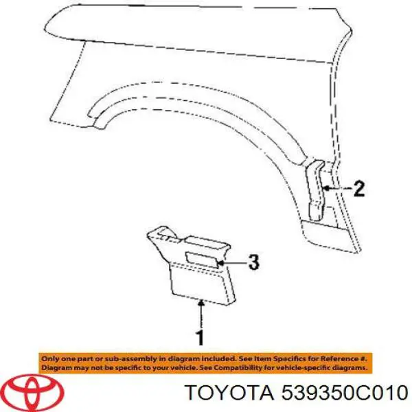 539350C010 Toyota пистон (клип крепления накладок порогов)