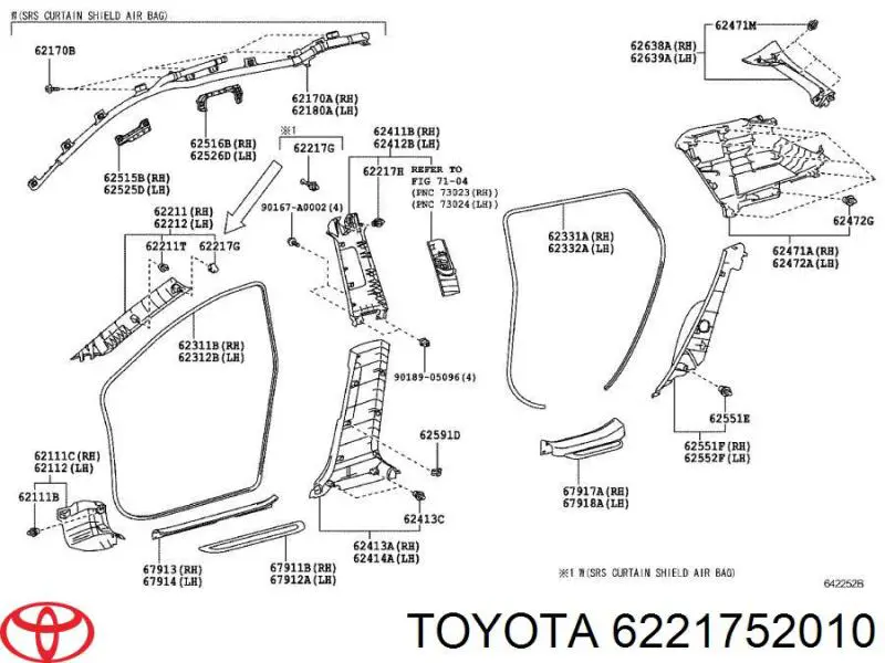 6221752010 Toyota сравнить цены на Автопро