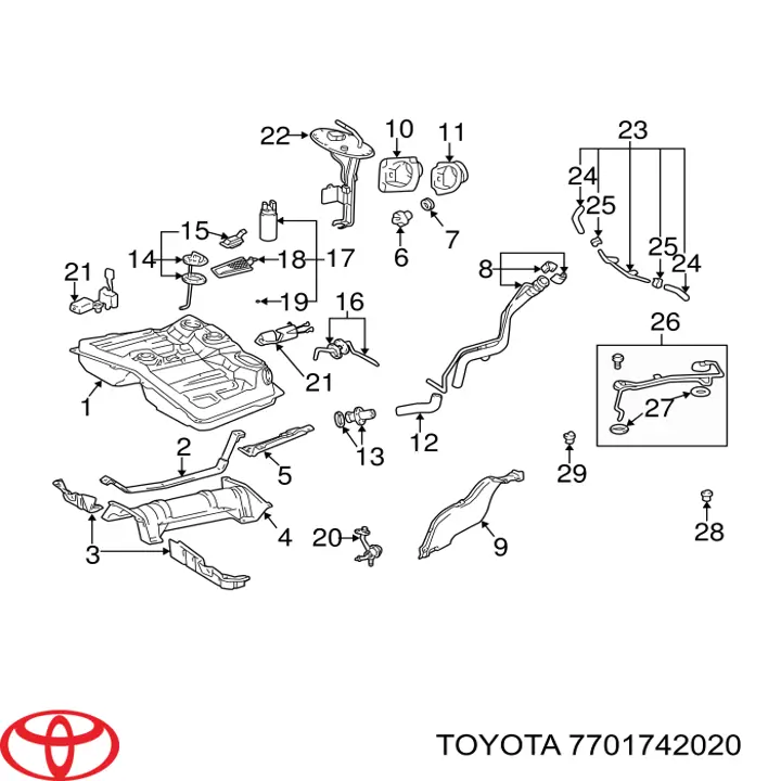 7701742020 Toyota сравнить цены на Автопро
