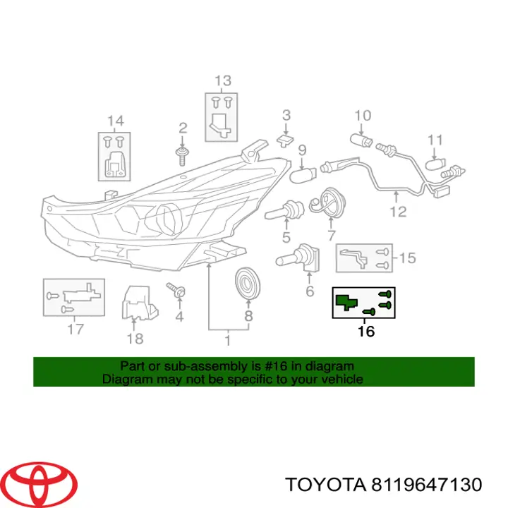 8119647130 Toyota сравнить цены на Автопро