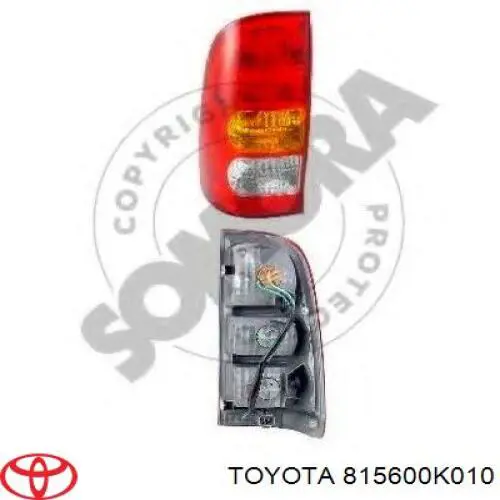 815600K010 Toyota фонарь задний левый