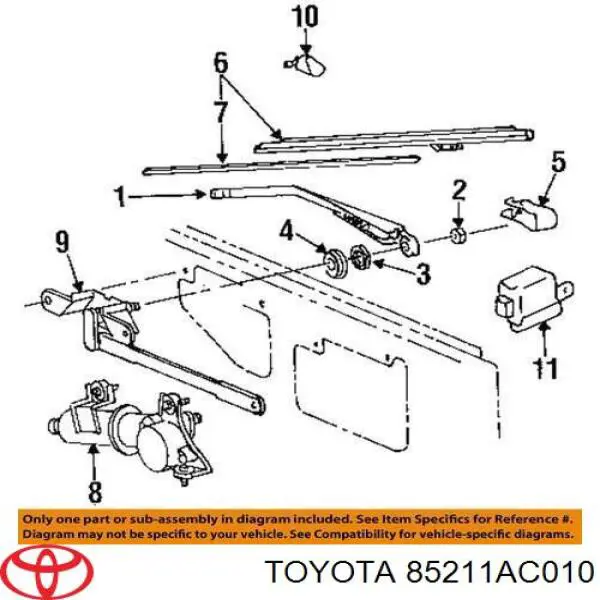 85211AC010 Toyota сравнить цены на Автопро