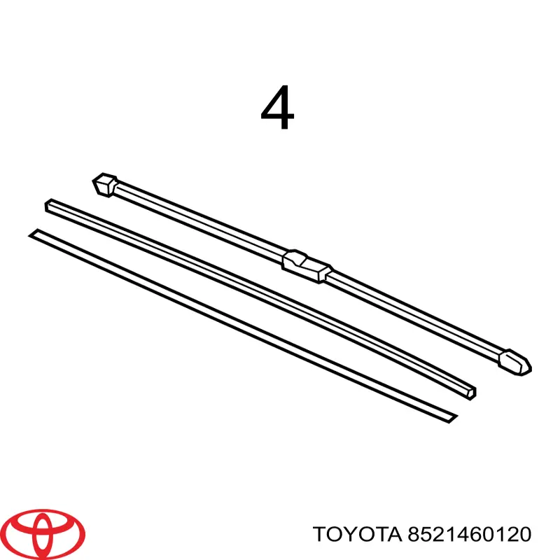 8521460120 Toyota щетка-дворник лобового стекла пассажирская