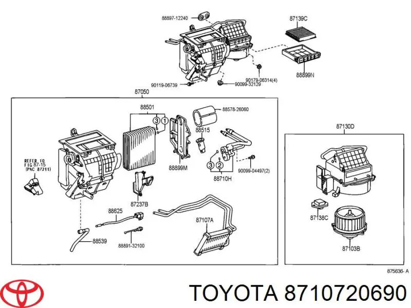 8710720690 Toyota радиатор печки (отопителя)